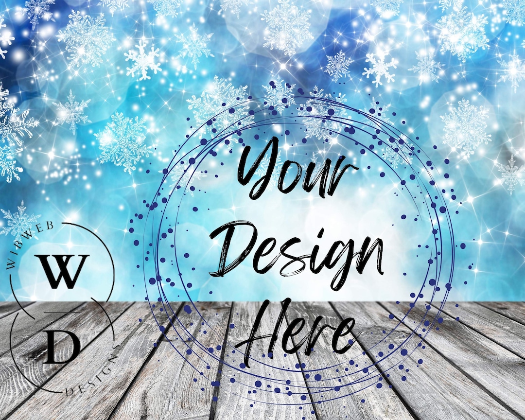 Winter Mockup, Snow Digital Backgrounds Product Mockup, Winter Snow ...