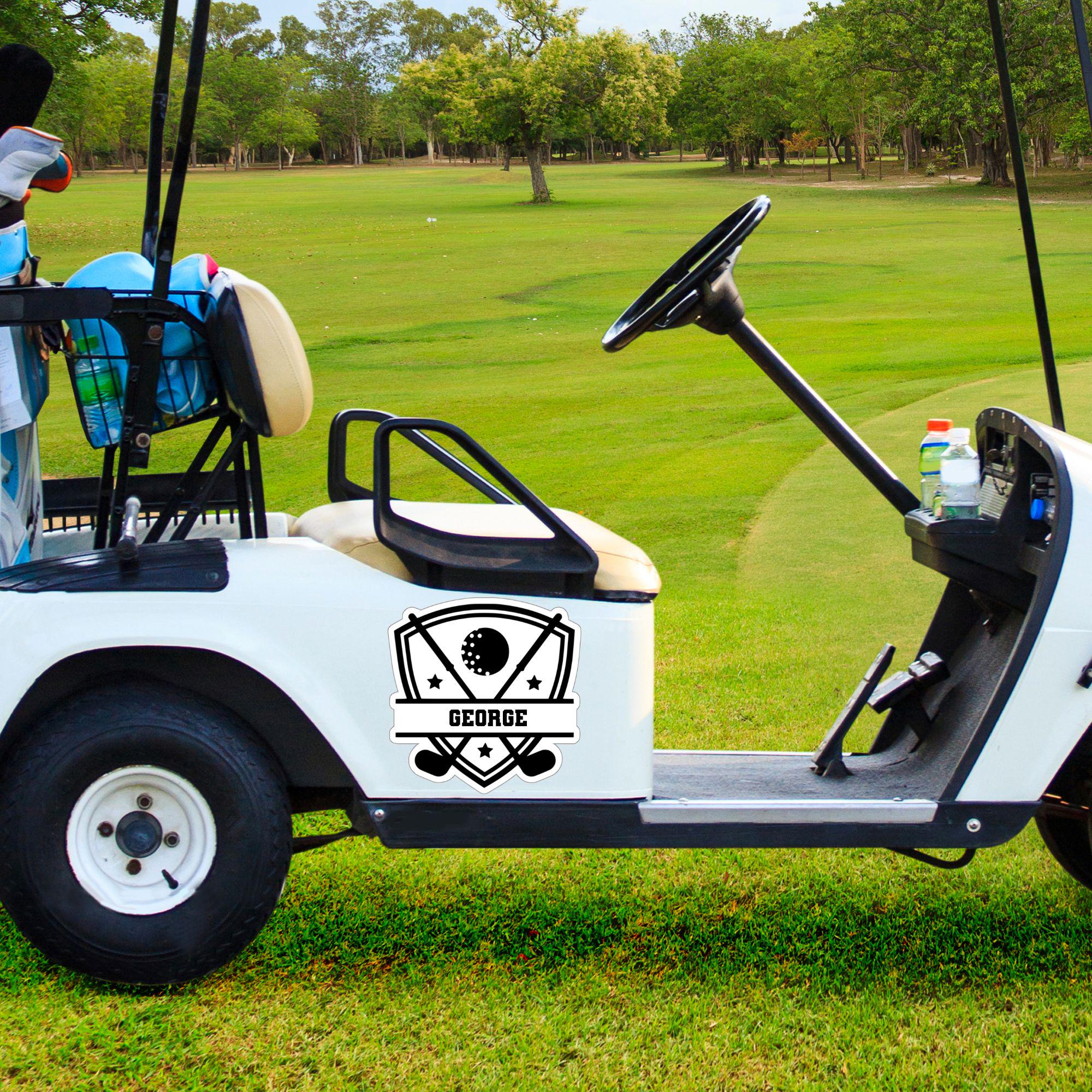 Custom Golf Cart Vinyl Decal Custom Player Golf Cart Sticker Decal Etsy