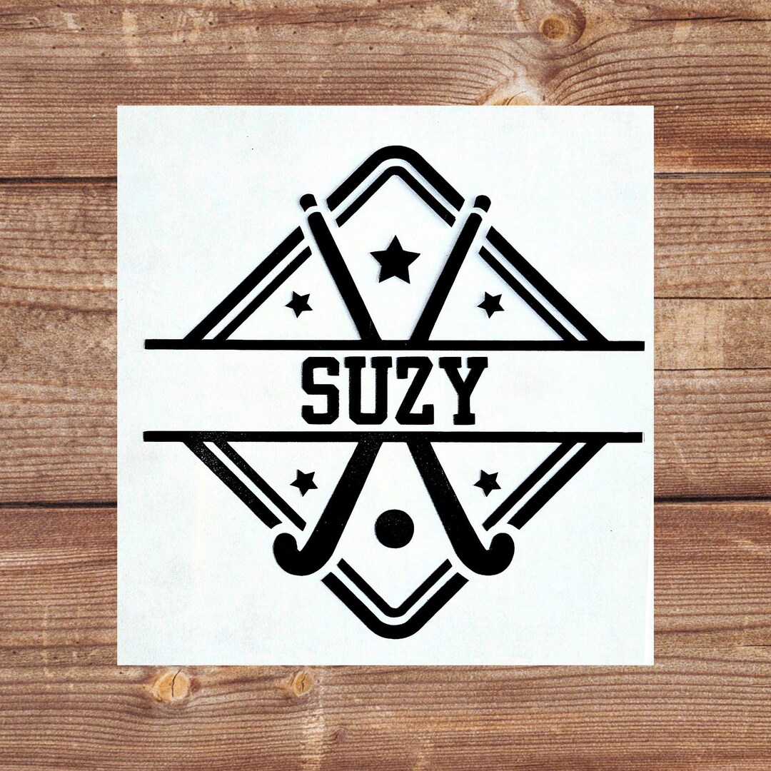 Custom Field Hockey Sticker Vinyl Decal, Personalized Field Hockey ...