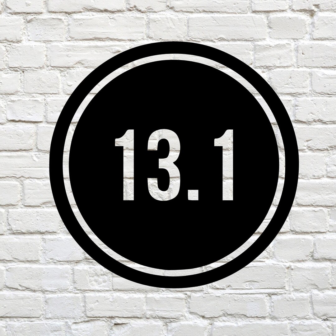 13.1 Half Marathon Decal, 13.1 Sticker Vinyl Decal, Running Bumper ...