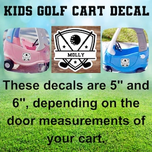 Custom Golf Cart Vinyl Decal, Custom Player Golf Cart Sticker Decal - Etsy