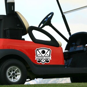 Custom Golf Cart Vinyl Decal, Custom Player Golf Cart Sticker Decal - Etsy