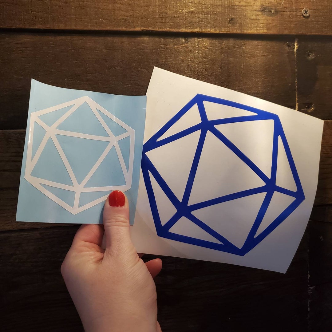 D20 Dice DND Vinyl Sticker Decal: Laptop, Car, Tumbler - Etsy