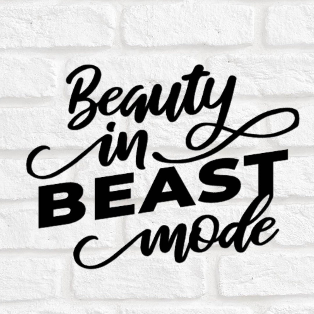 Beauty in Beast Mode Sticker Vinyl Decal, Beast Mode Laptop Sticker ...