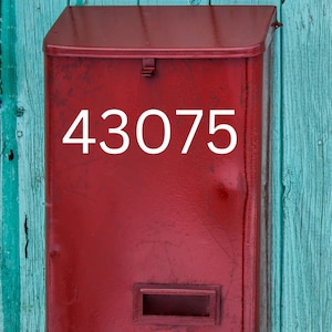 Simple Address Number Sticker Vinyl Decals, Custom Address Mail Box ...