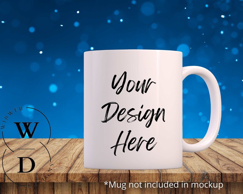 Blue Mockup, Bubbles Digital Backgrounds Product Mockup, Blue Photo ...