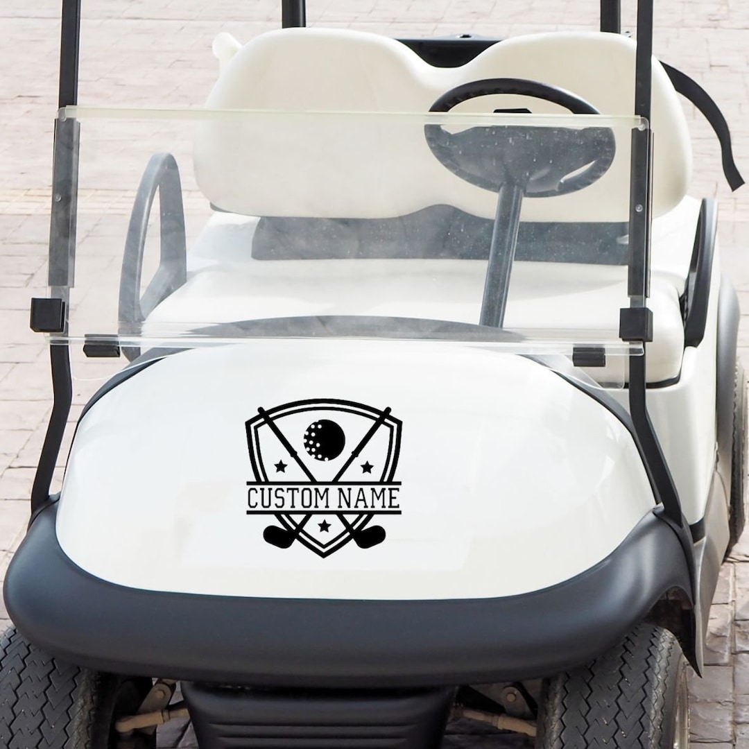Custom Golf Cart Vinyl Decal, Custom Player Golf Cart Sticker Decal - Etsy