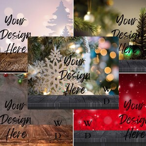25 Christmas Mockups, Christmas Digital Backgrounds Product Mockup ...