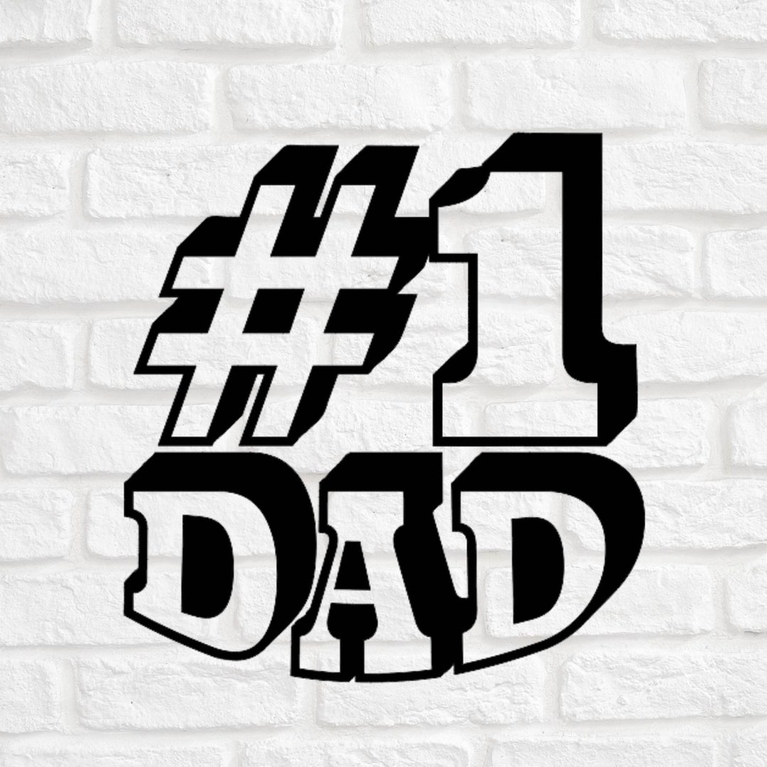 Dad 1 Sticker Vinyl Decal, Dad Bumper Sticker Laptop Decal Father's Day ...