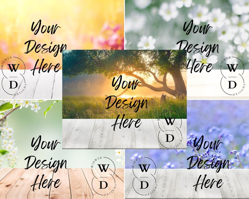 25 Spring Mockups, Spring Digital Backgrounds Product Mockup Bundle ...
