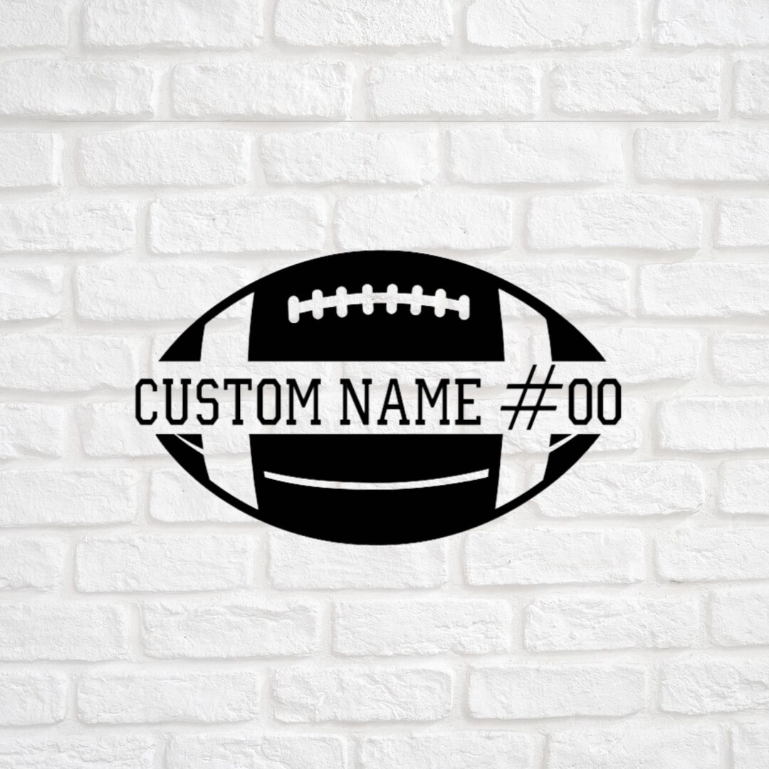 Custom Football Player Name Sticker Vinyl Decal Personalized Football