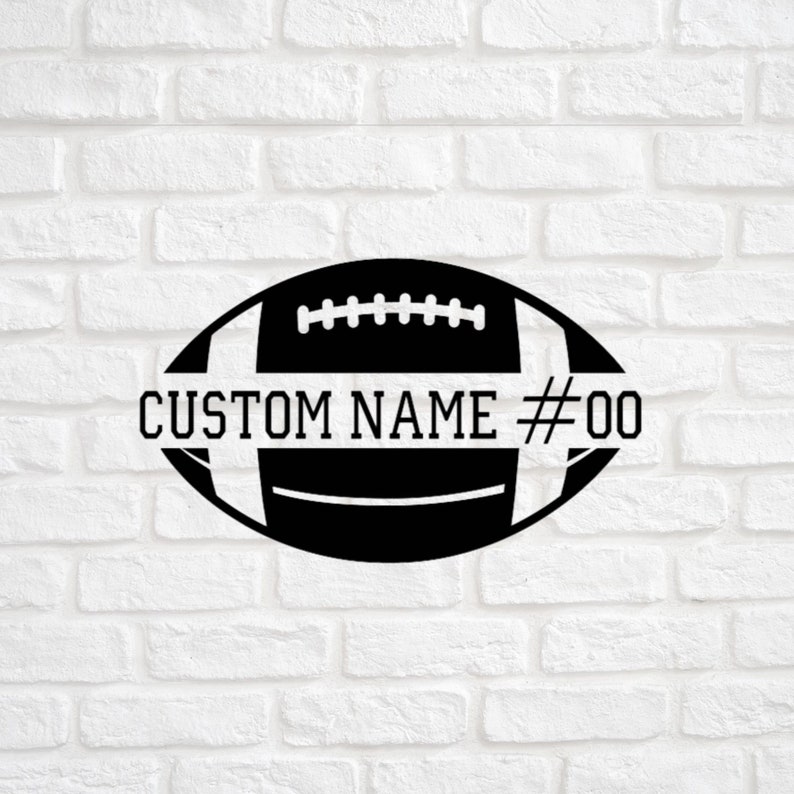Custom Football Player Name Sticker Vinyl Decal Personalized - Etsy