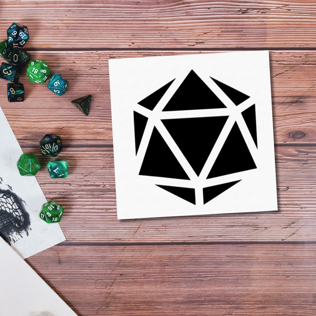 D20 Decal, Dnd Dice Sticker, D20 Bumper Sticker, Dnd Bumper Sticker ...