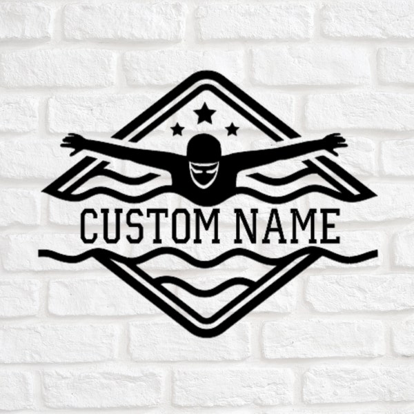 Swimmer Decal - Etsy