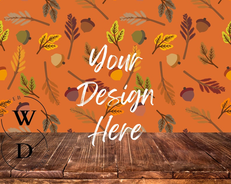 5 Fall Mockups, Fall Digital Background Product Mockup Bundle, Fall ...