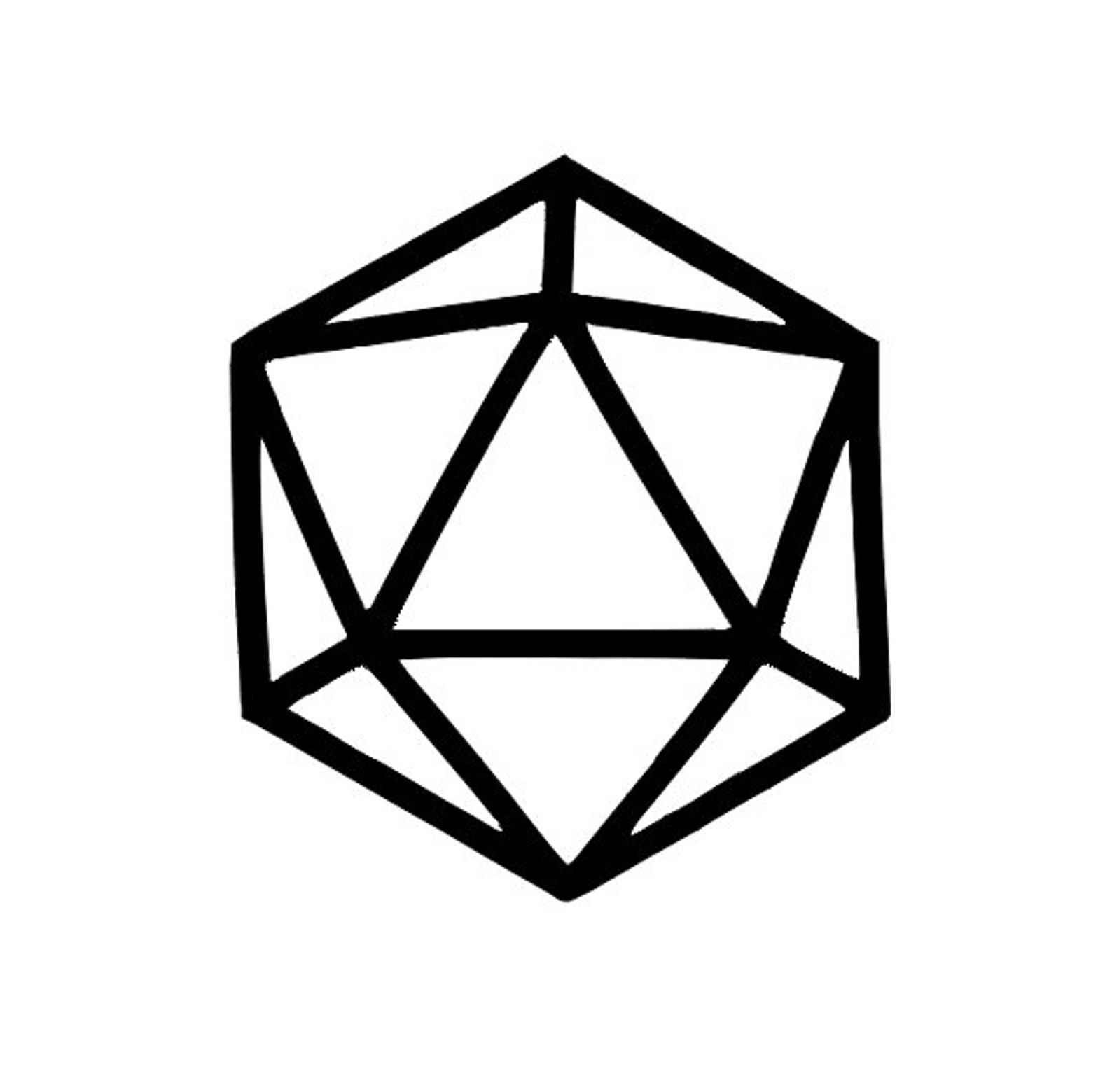 D20 Dice Die Outline Vinyl Decal Window Car Sticker Computer | Etsy