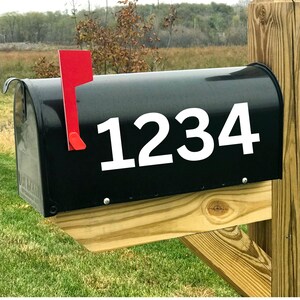 Simple Address Number Sticker Vinyl Decals, Custom Address Mail Box ...