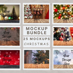 25 Christmas Mockups Bundle, Christmas Product Mockup, Christmas ...