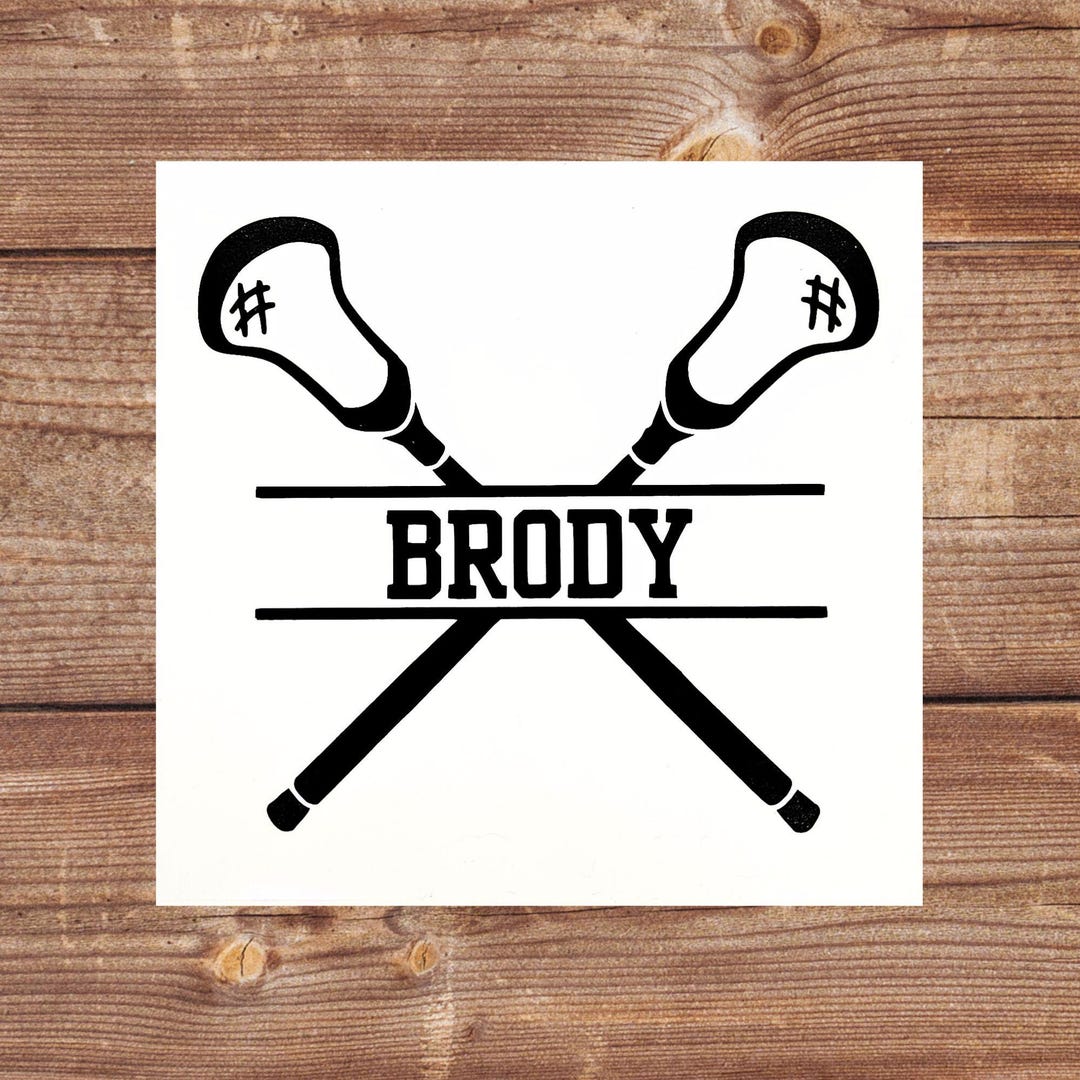 Custom Lacrosse Name Sticker Vinyl Decal, Lacrosse Player Name Decal ...