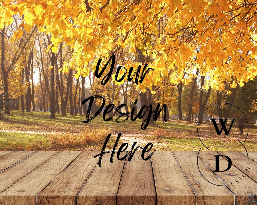 Fall Mockup, Fall Digital Backgrounds Product Mockup, Fall Leaves Photo ...