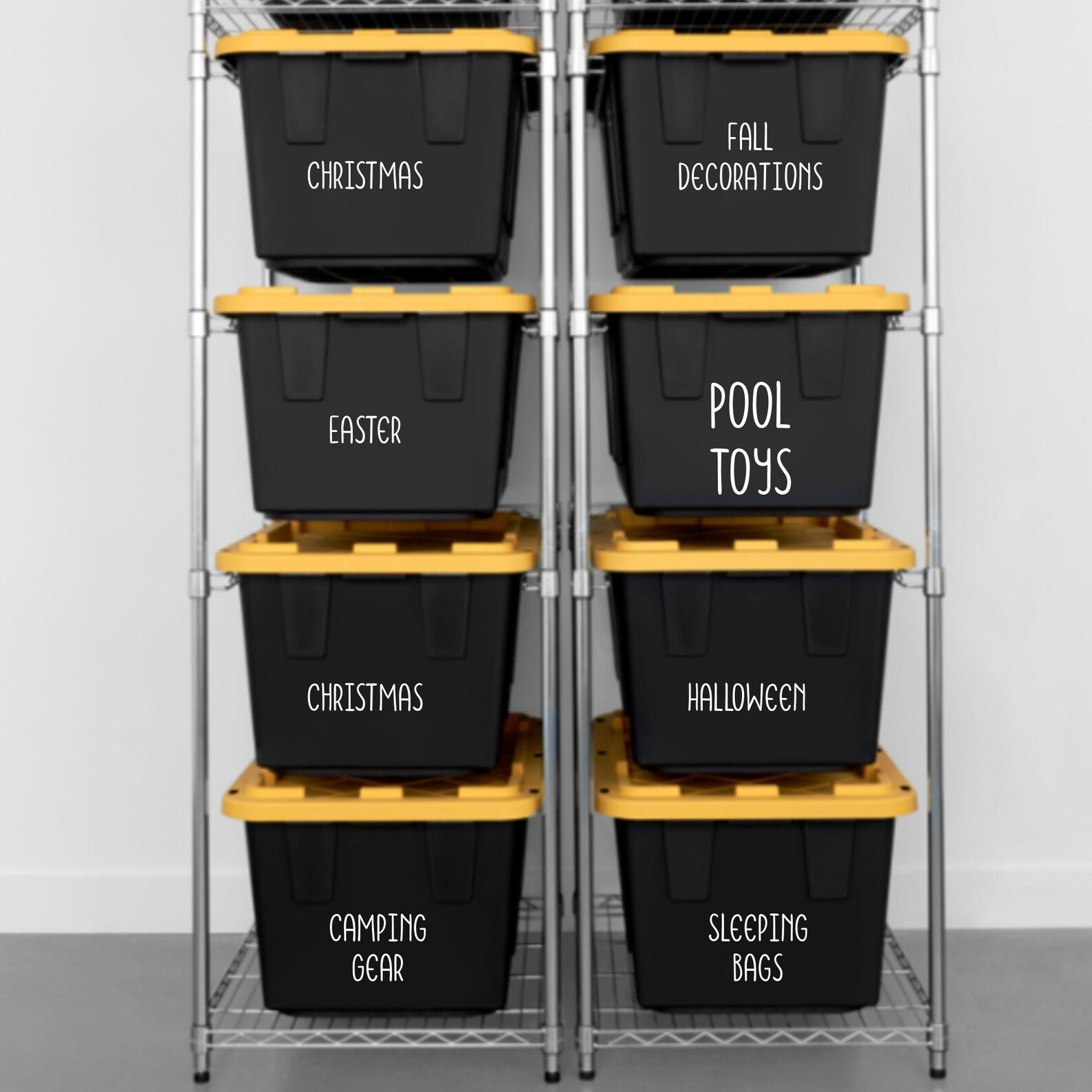 Storage Tote Label; Custom Organization Decals Pantry Garage Storage - Etsy