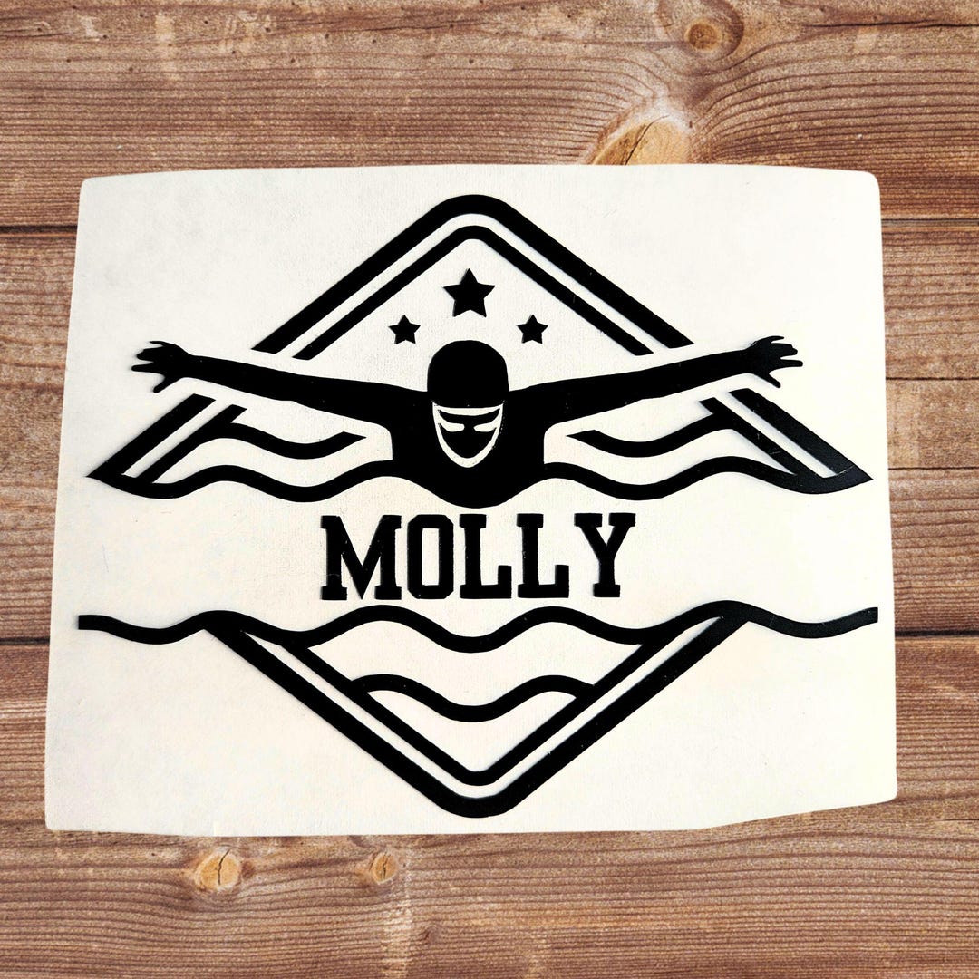 Custom Swim Team Vinyl Decal: Personalized Swimmer Bumper Sticker - Etsy
