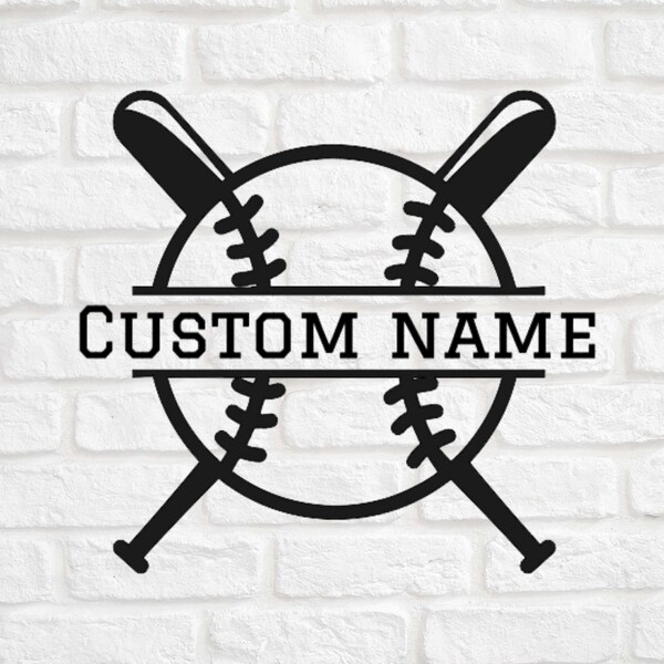 Baseball Name Decals - Etsy