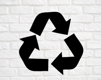 Recycle Plastic Bubble-free Sticker, Recycle Symbol Sticker, Office ...