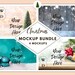 4 Christmas Mockups, Christmas Digital Backgrounds Product Mockup ...