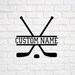 Custom Hockey Sticks Name Decal Sticker, Personalized Hockey Player ...