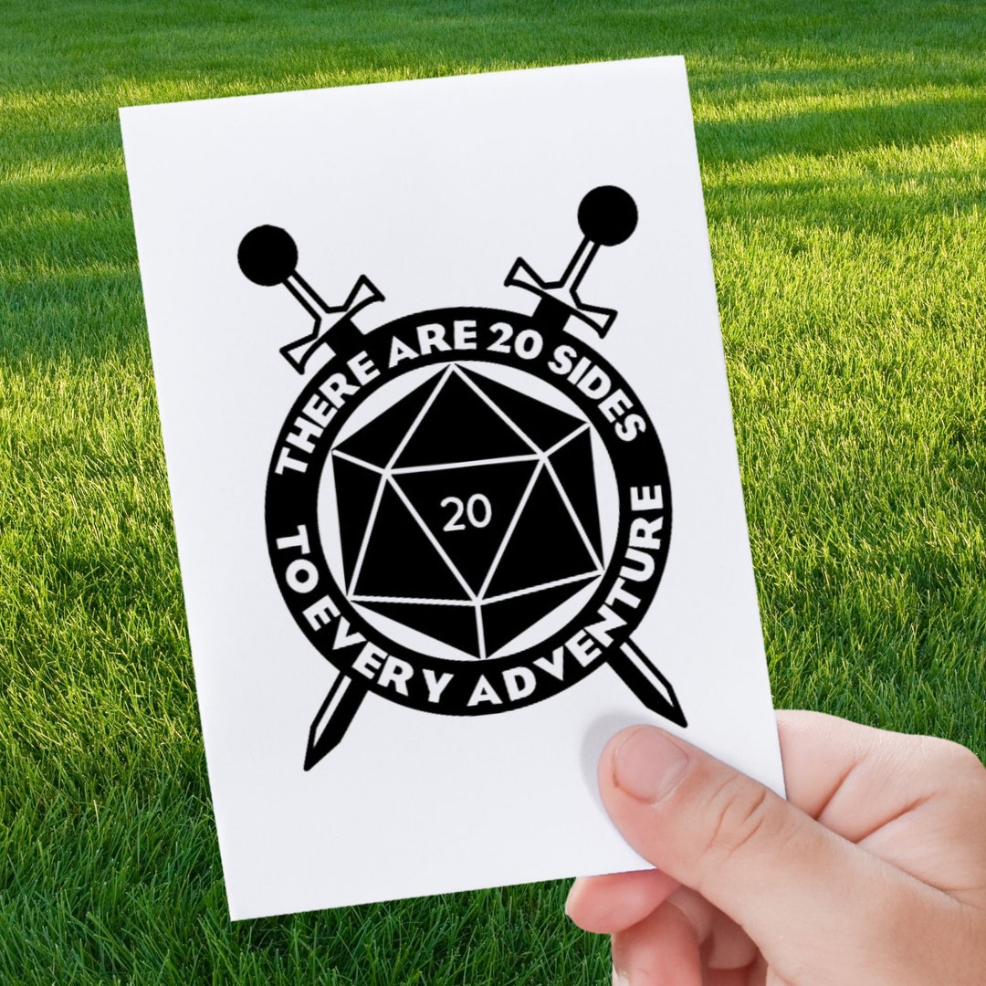 Dnd Decal, 20 Sides D20 Dnd Sticker Vinyl Decal, D20 Dice Dnd Laptop ...
