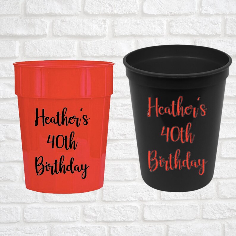 Custom Birthday Cup Party Decal Sticker Personalized Stadium - Etsy