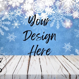 5 Winter Mockups, Winter Digital Background Product Mockup Bundle, Snow ...