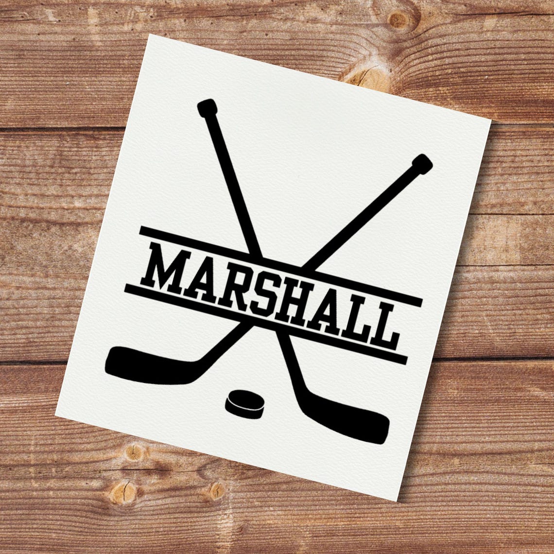 Custom Hockey Sticks Name Decal: Personalized Helmet & Water Bottle ...