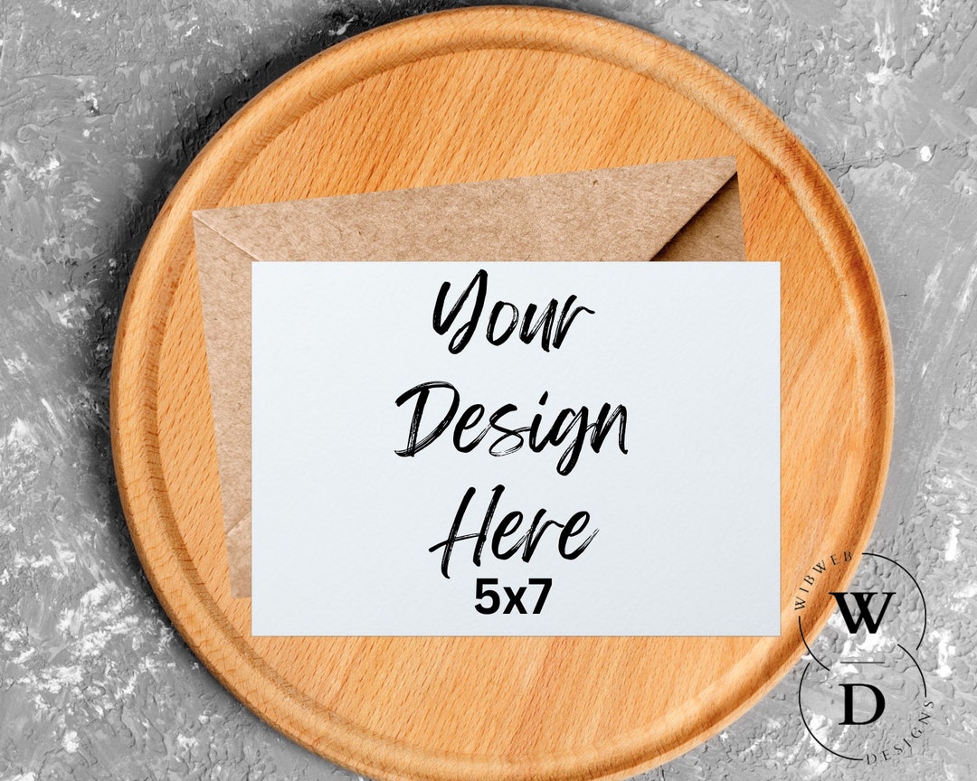 Card Mockup, 5x7 Background Invitation Digital Product Mockup, Simple ...