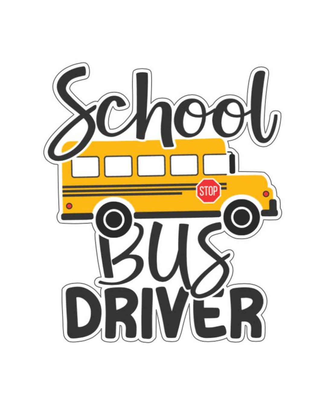 School Bus Driver Sticker - Etsy
