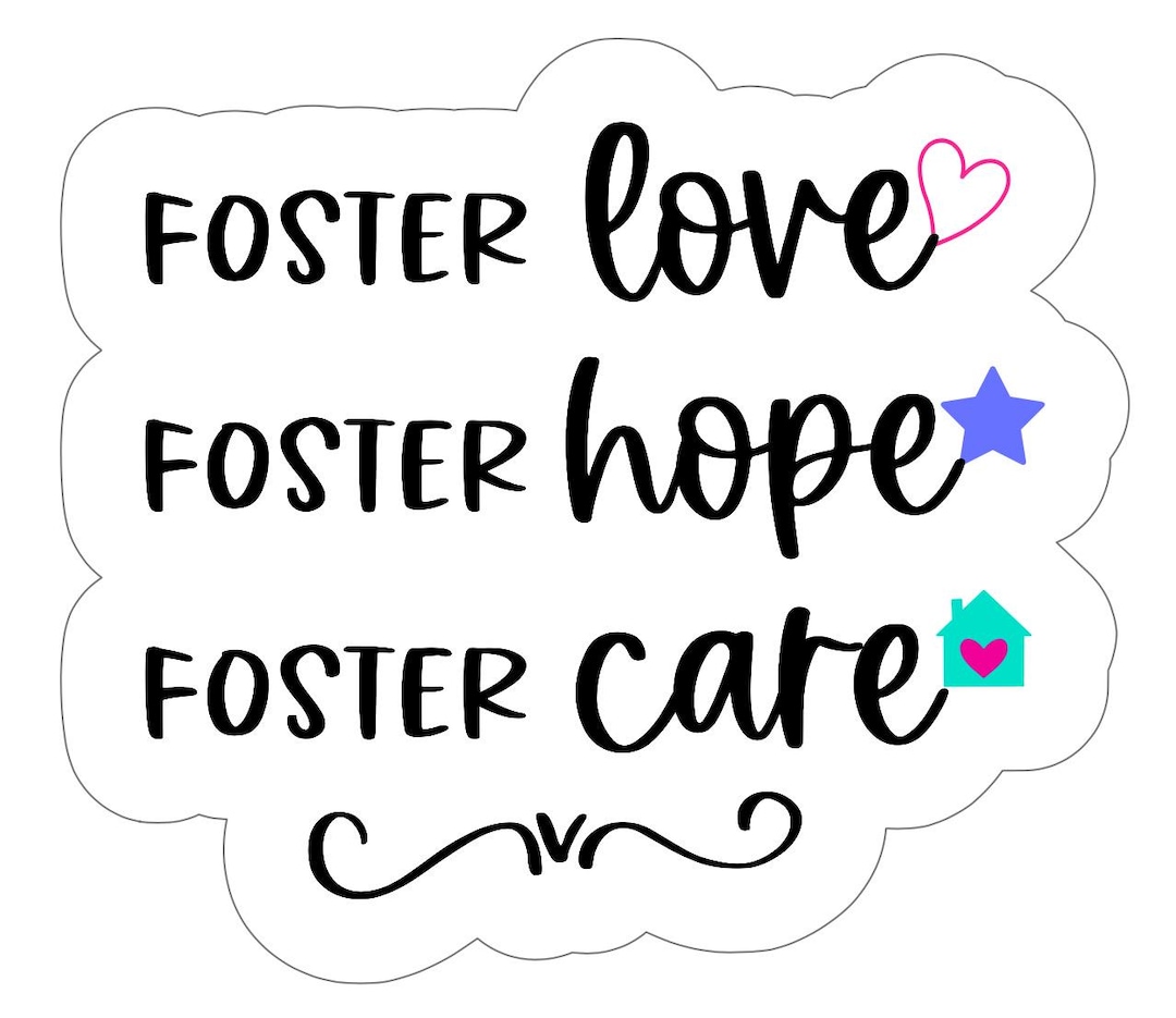 Foster Love, Foster Hope, Foster Care Waterproof Vinyl Sticker - Etsy