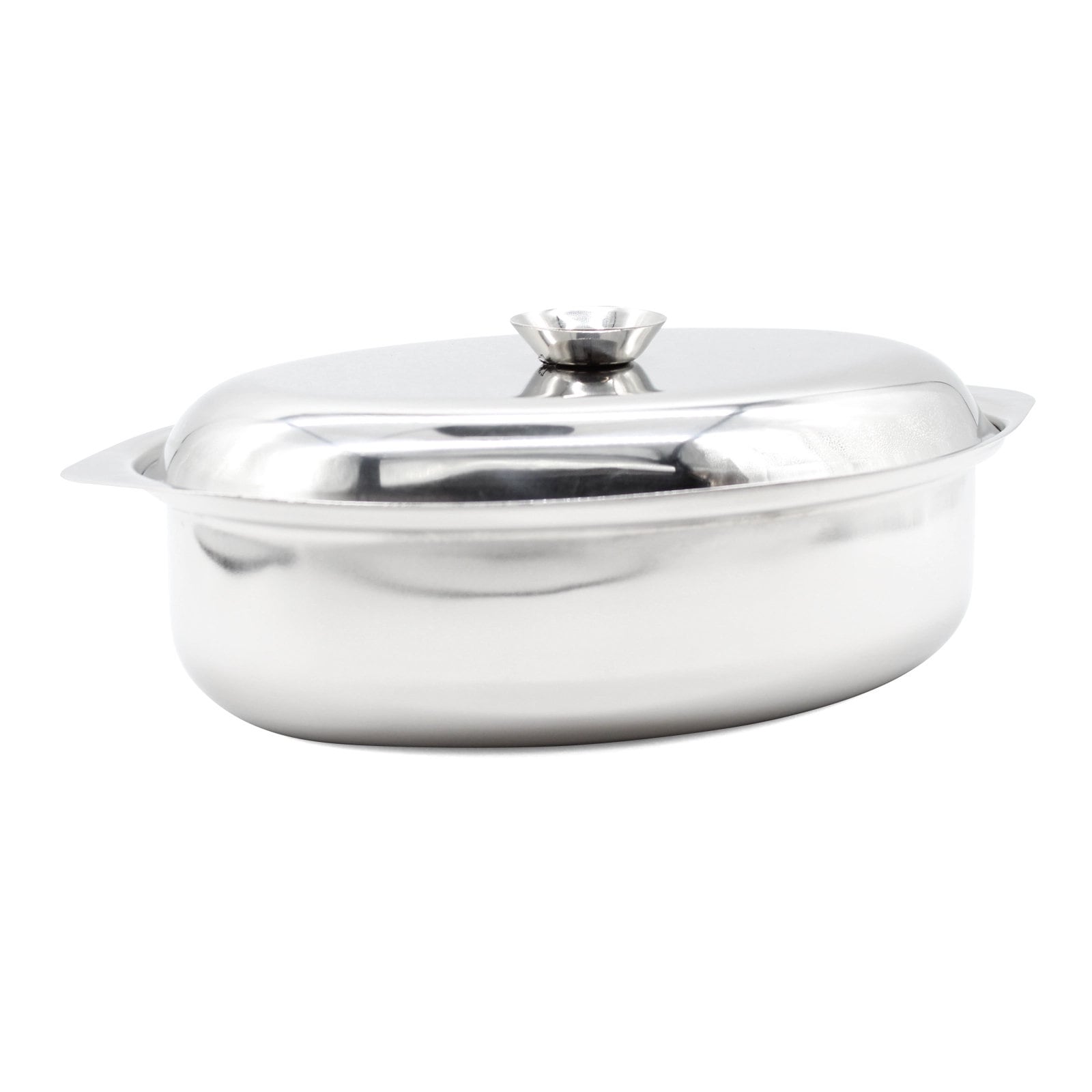 Stainless Steel Casserole Dish With Lid Cooking Pot Oven / Over Coals ...