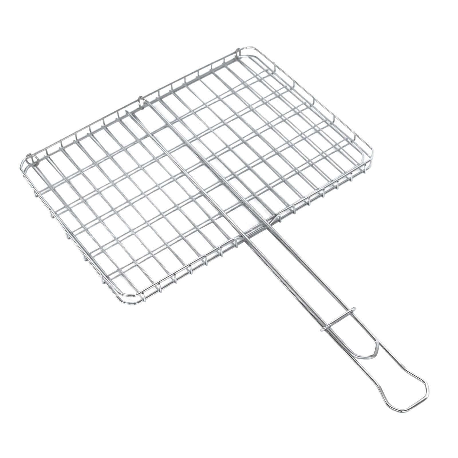 44cm Steel Braai Outdoor Cooking Grid Grill Basket for Barbecue BBQ ...