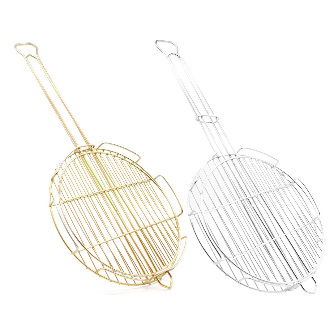 31cm Round Braai Grid Boerewors Sausage Meat Cooking Grill Basket BBQ ...