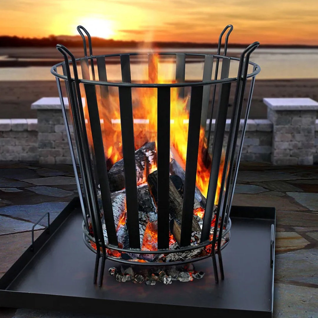 Outdoor Fire Pit Log Wood Burner Garden Patio Heater Barbecue ...