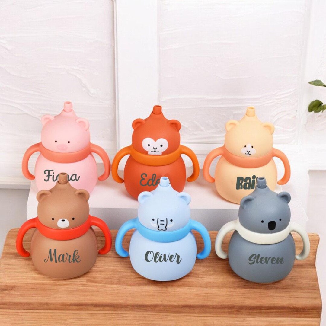 Personalized Name Silicone Cup,personalized Name Baby Animal Silicone ...
