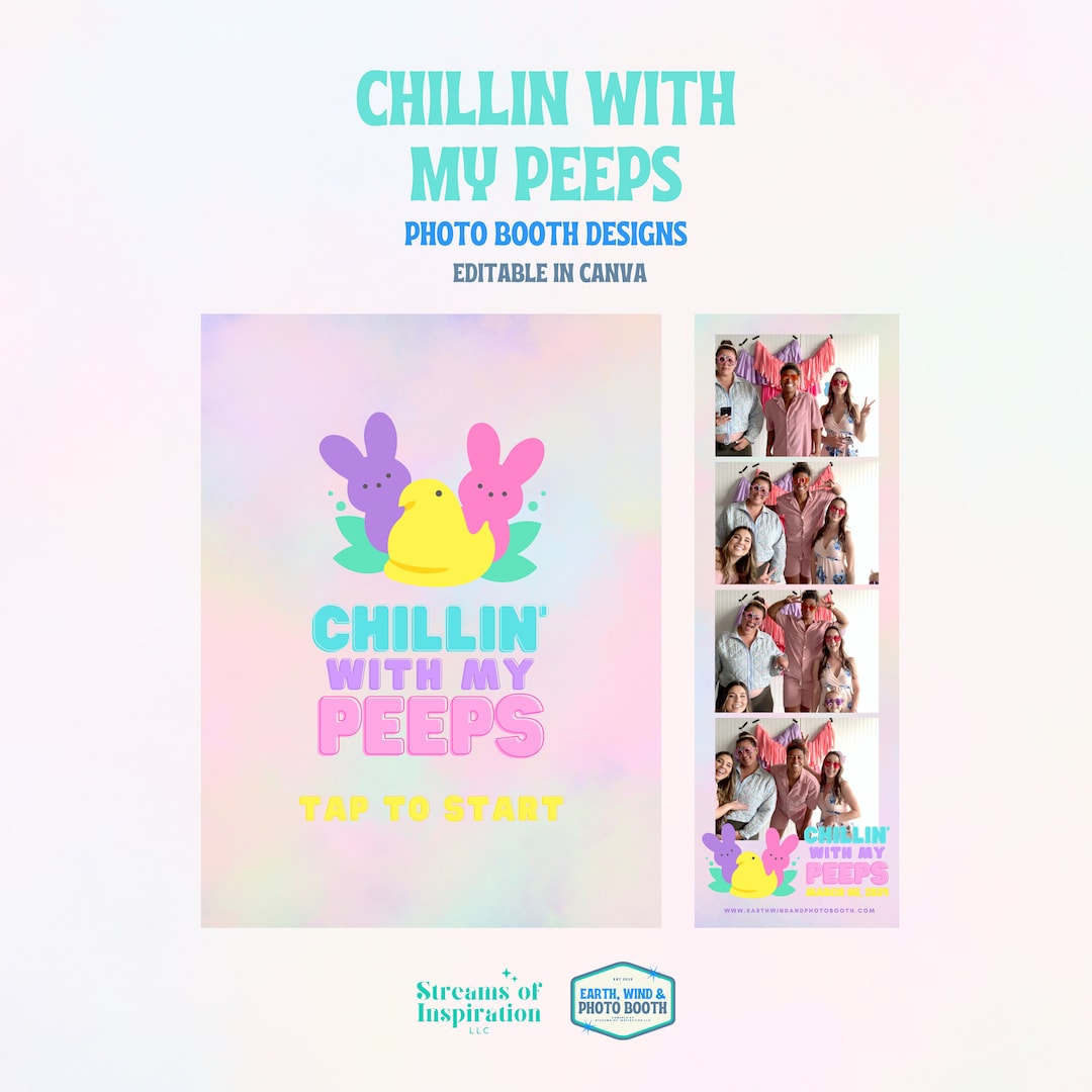 Photo Booth Templates - Chillin With My Peeps (spring/easter Party ...