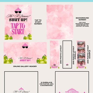 Photo Booth Templates - Princess Diaries Party (slumber Party, Birthday ...