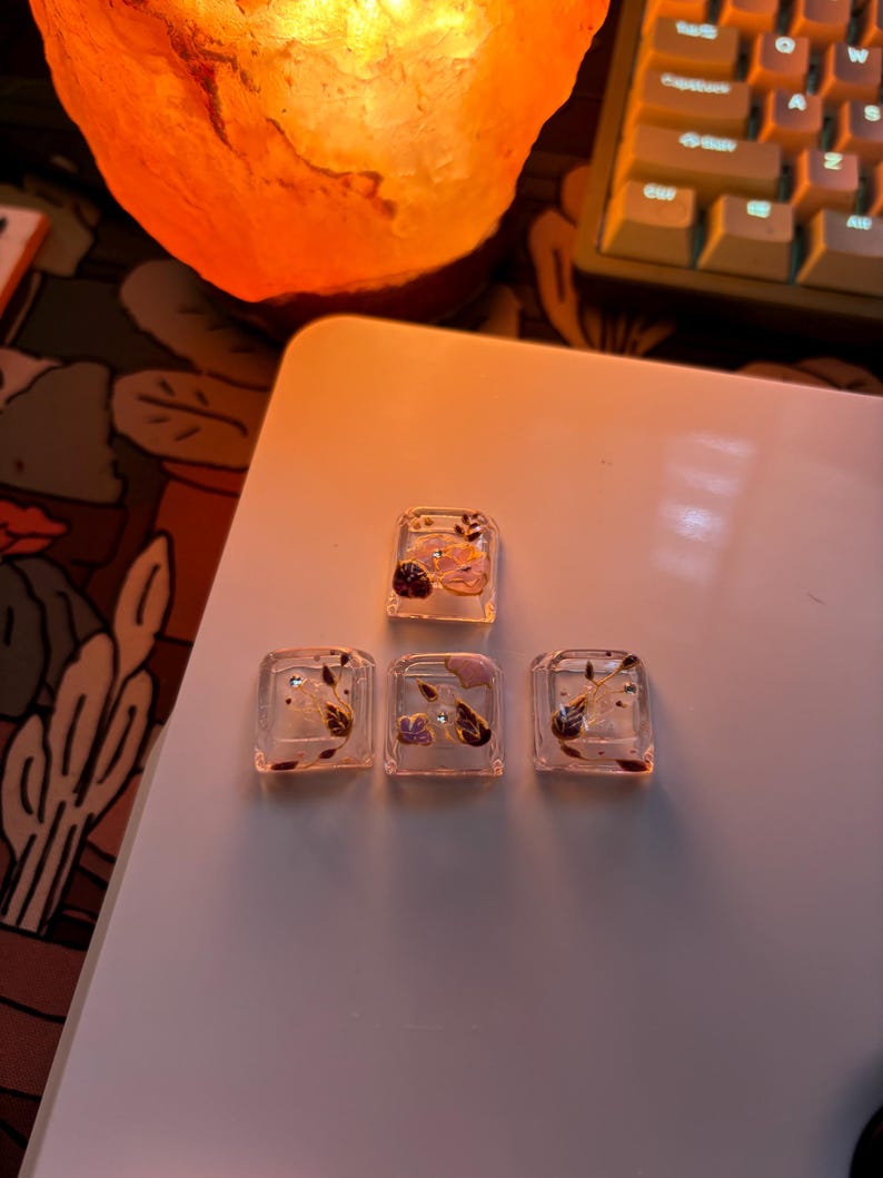Floral Stained Glass Keycaps - Etsy