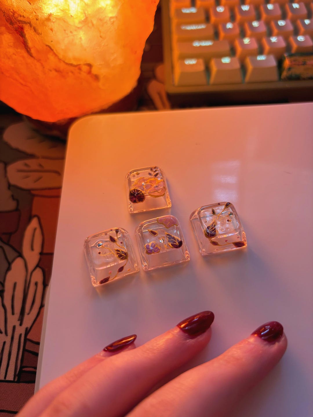 Floral Stained Glass Keycaps - Etsy