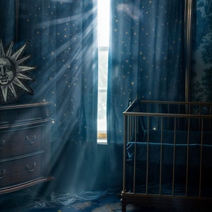 Magical Blackout Curtains: Starry Night, Celestial Dreams, Wizard Decor ...