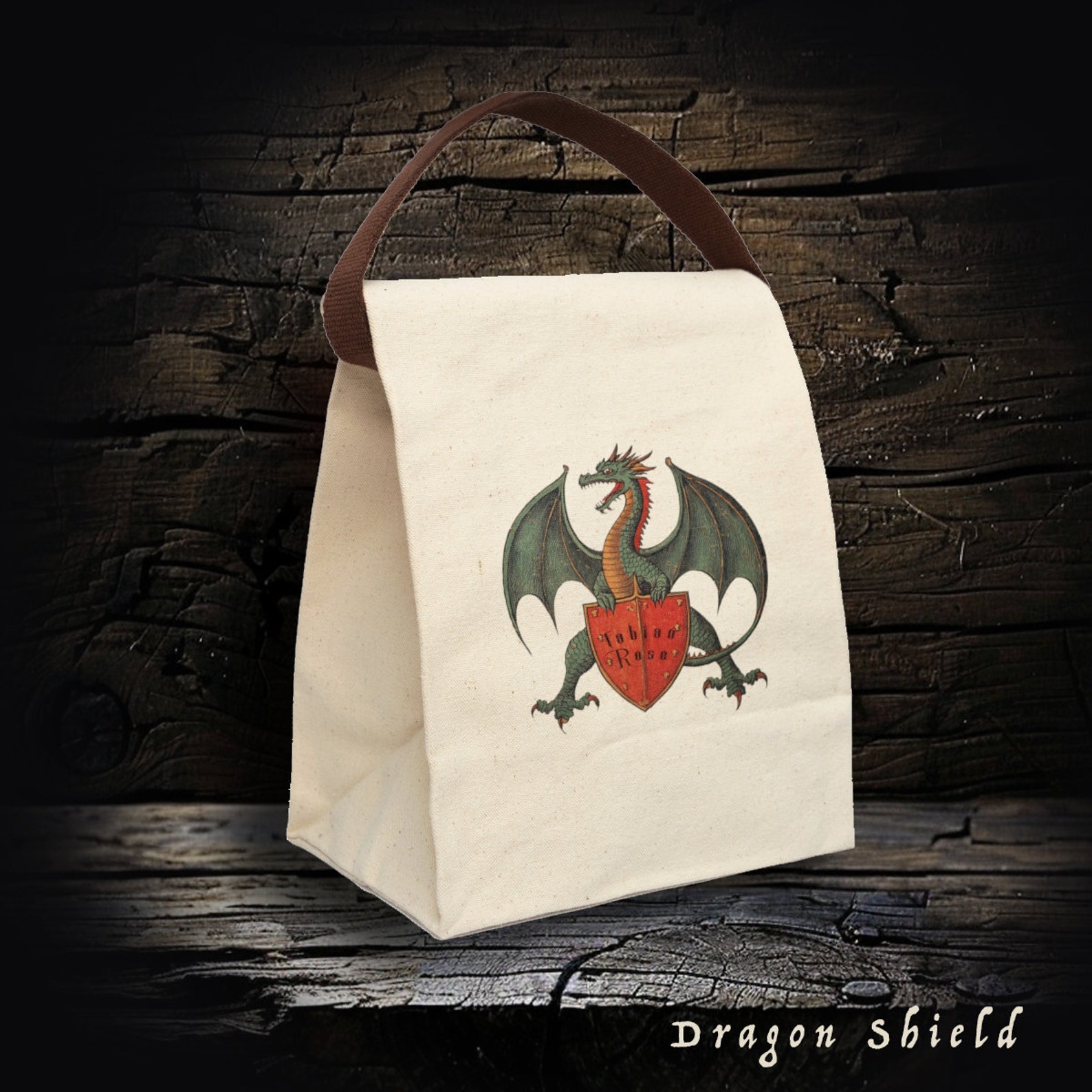 Canvas Lunch Bag With Personalized Mythical Emblems Collection - Etsy