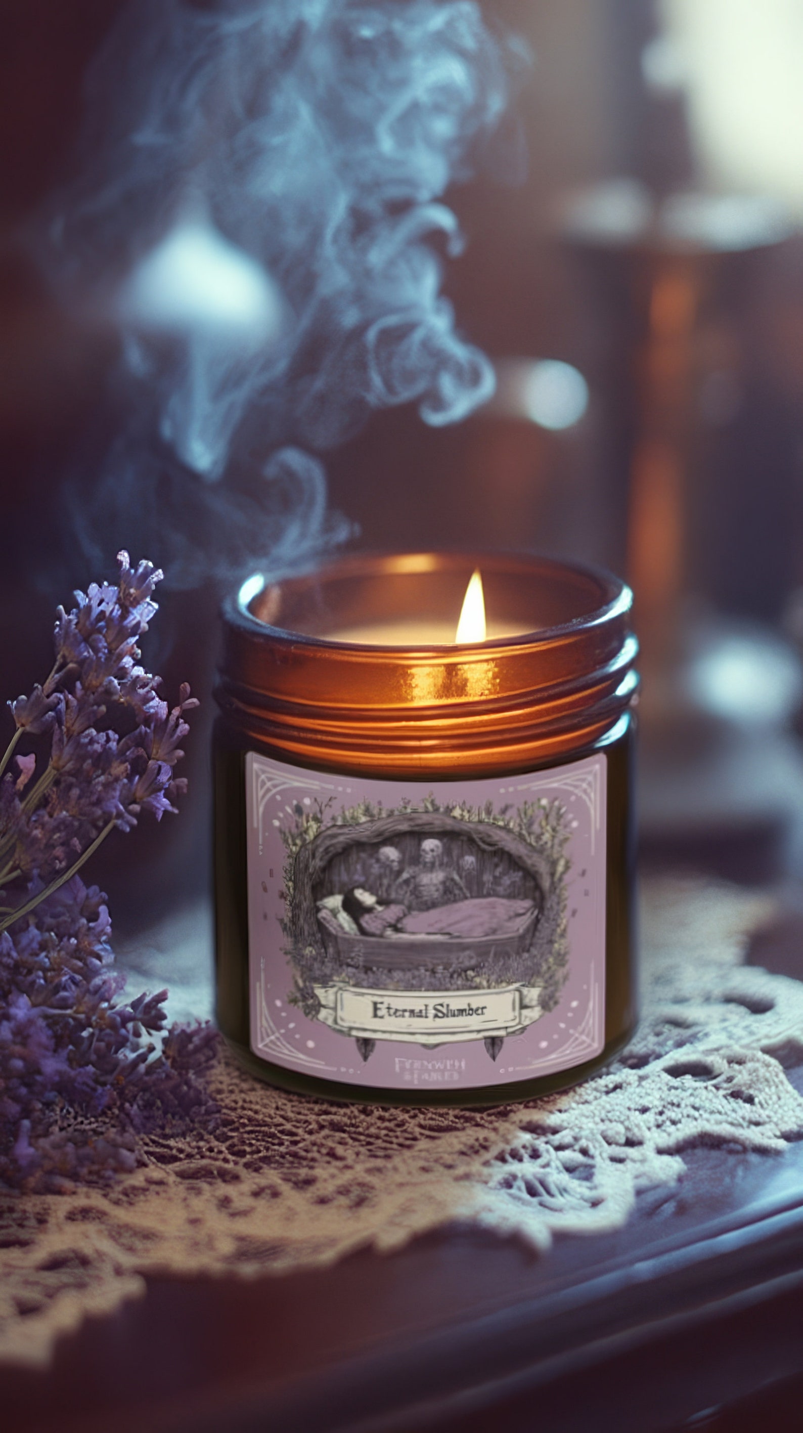 Snow White Scented Soy Wax Candle: Dark Cottagecore Decor - Etsy