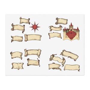 Fantasy Map Wrapping Paper & Gift Tag Stickers for Magic Lovers - Etsy